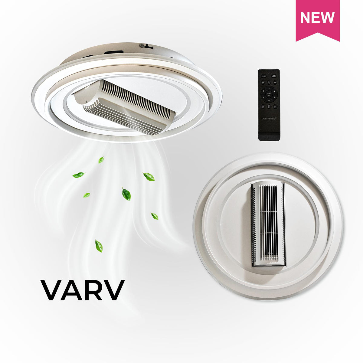 Varv Ceiling Fan with LED Light, Remote Control & Voice Command (Aladd ...