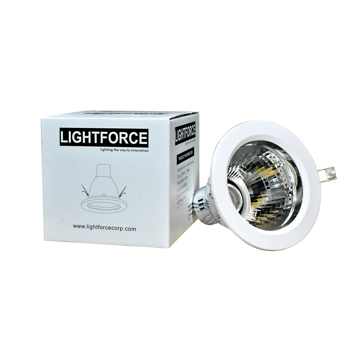 Downlight F50N 6" E27 White – Lightforce Corporation
