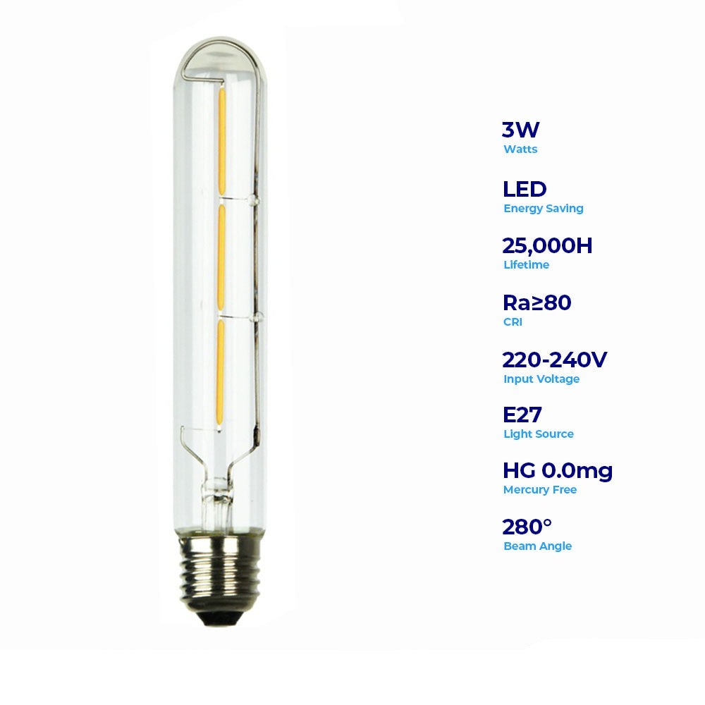 LED Filament Bulb TUBULAR 3W 2700k – Lightforce Corporation
